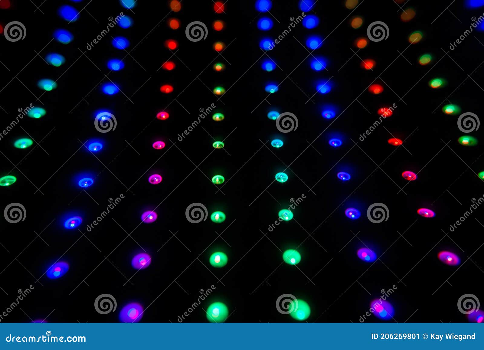 Colourful Lights on Black Background. RGB LED Strips, LED Matrix of ...