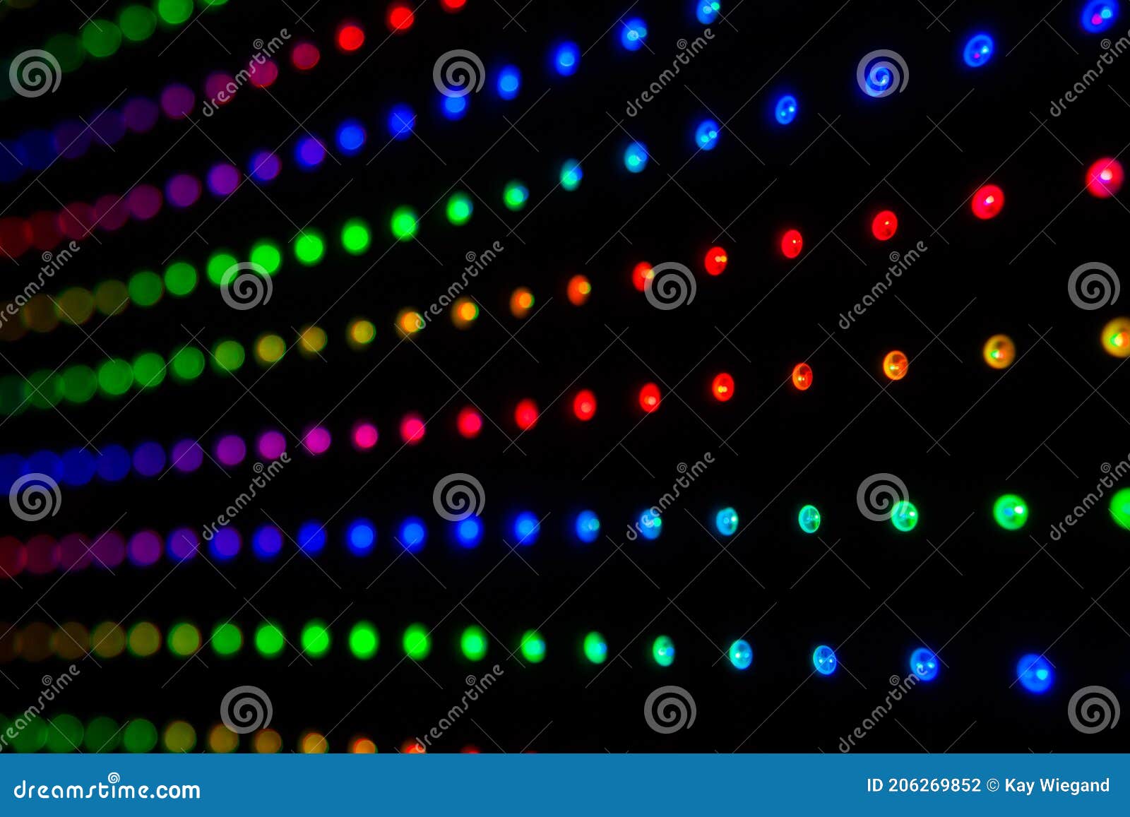 Colourful Lights on Black Background. RGB LED Strips, LED Matrix of ...