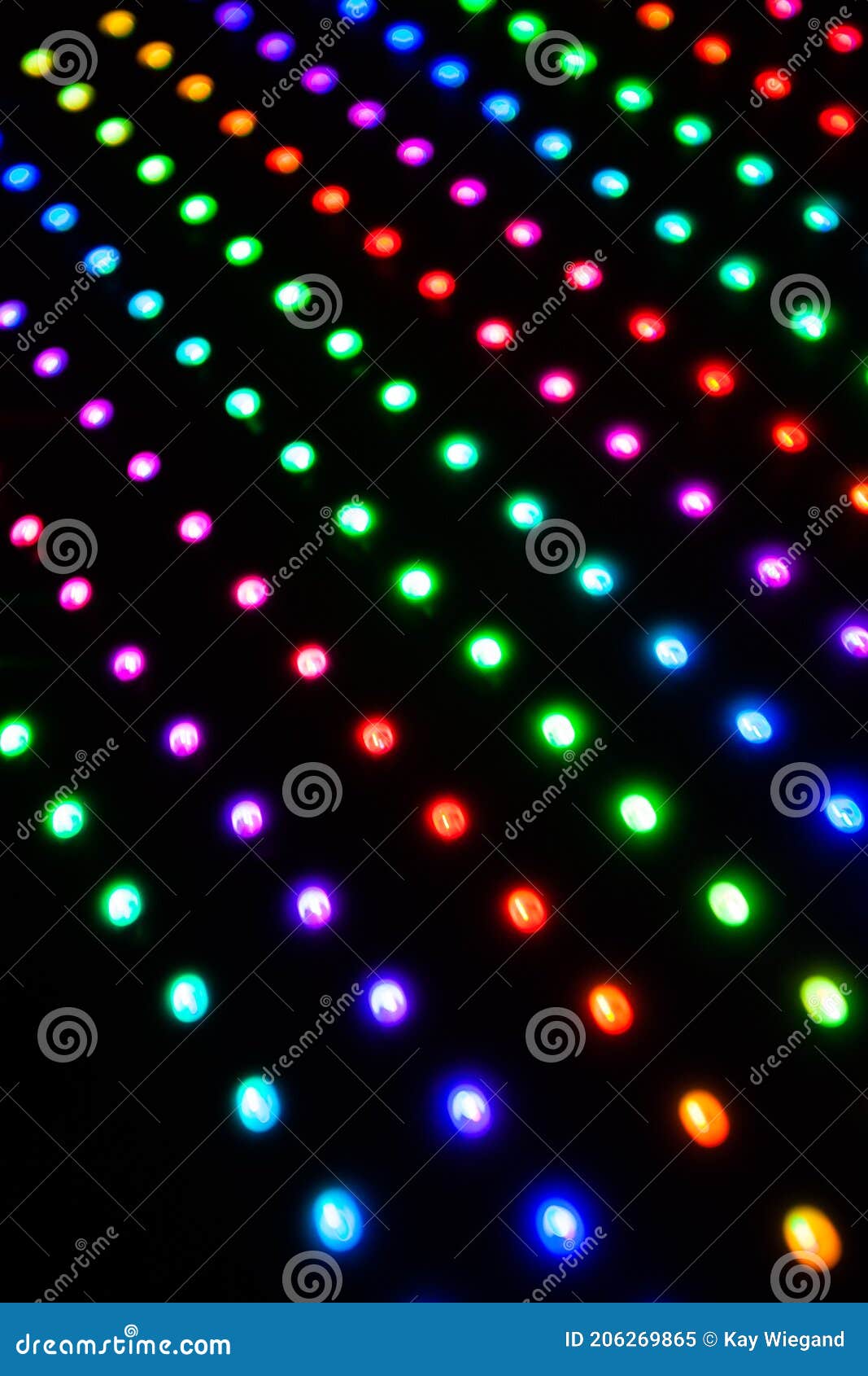 Colourful Lights on Black Background. RGB LED Strips, LED Matrix of ...