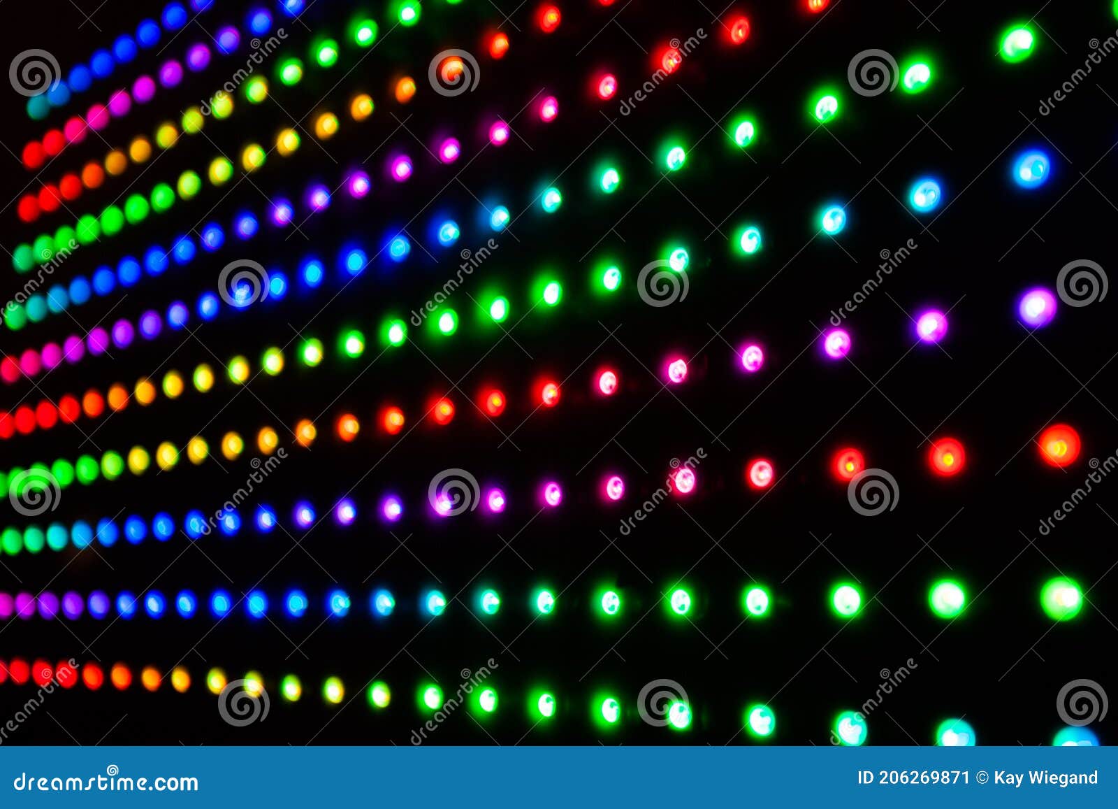 Colourful Lights on Black Background. RGB LED Strips, LED Matrix of ...