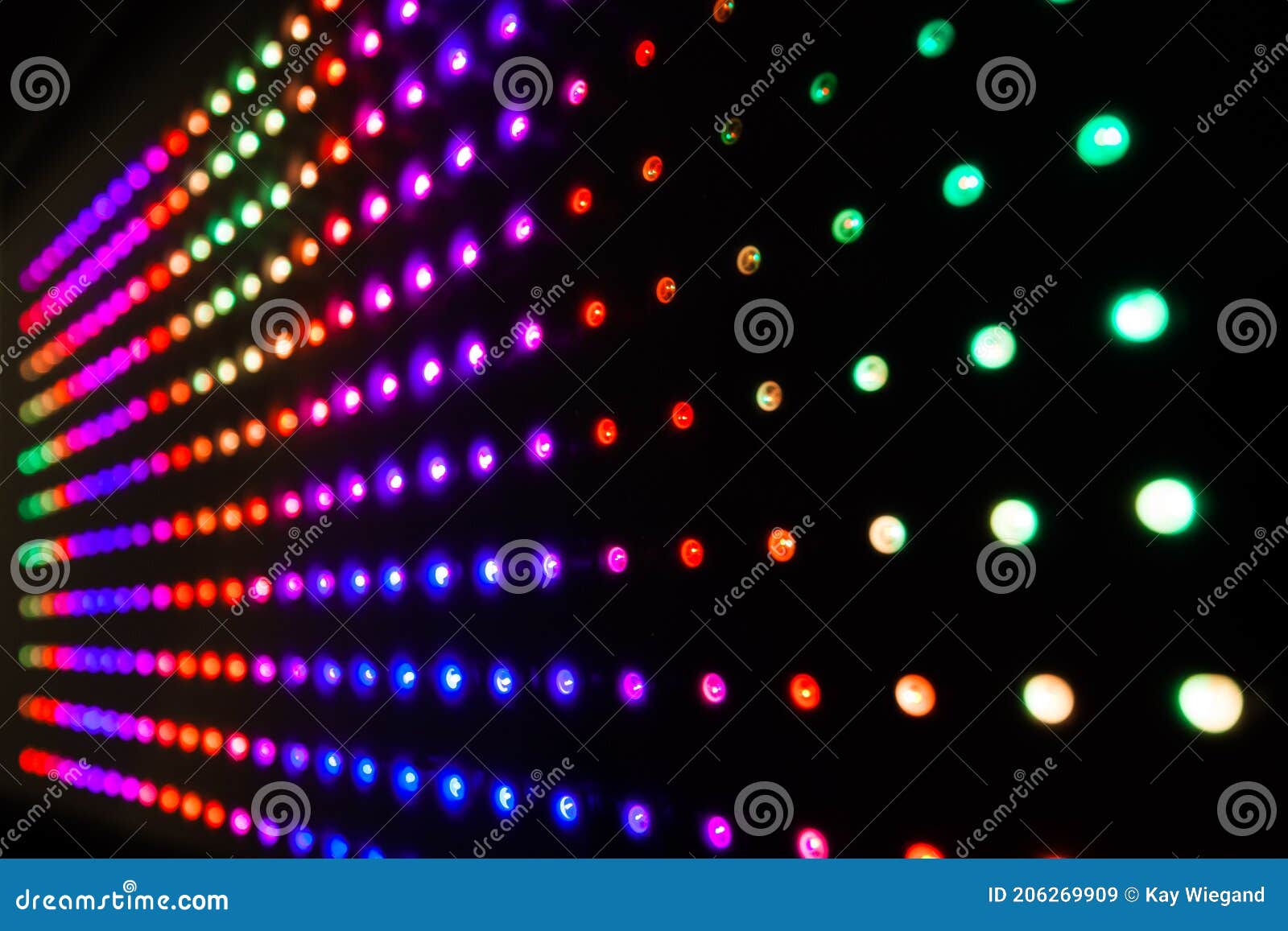 Colourful Lights on Black Background. RGB LED Strips, LED Matrix of ...