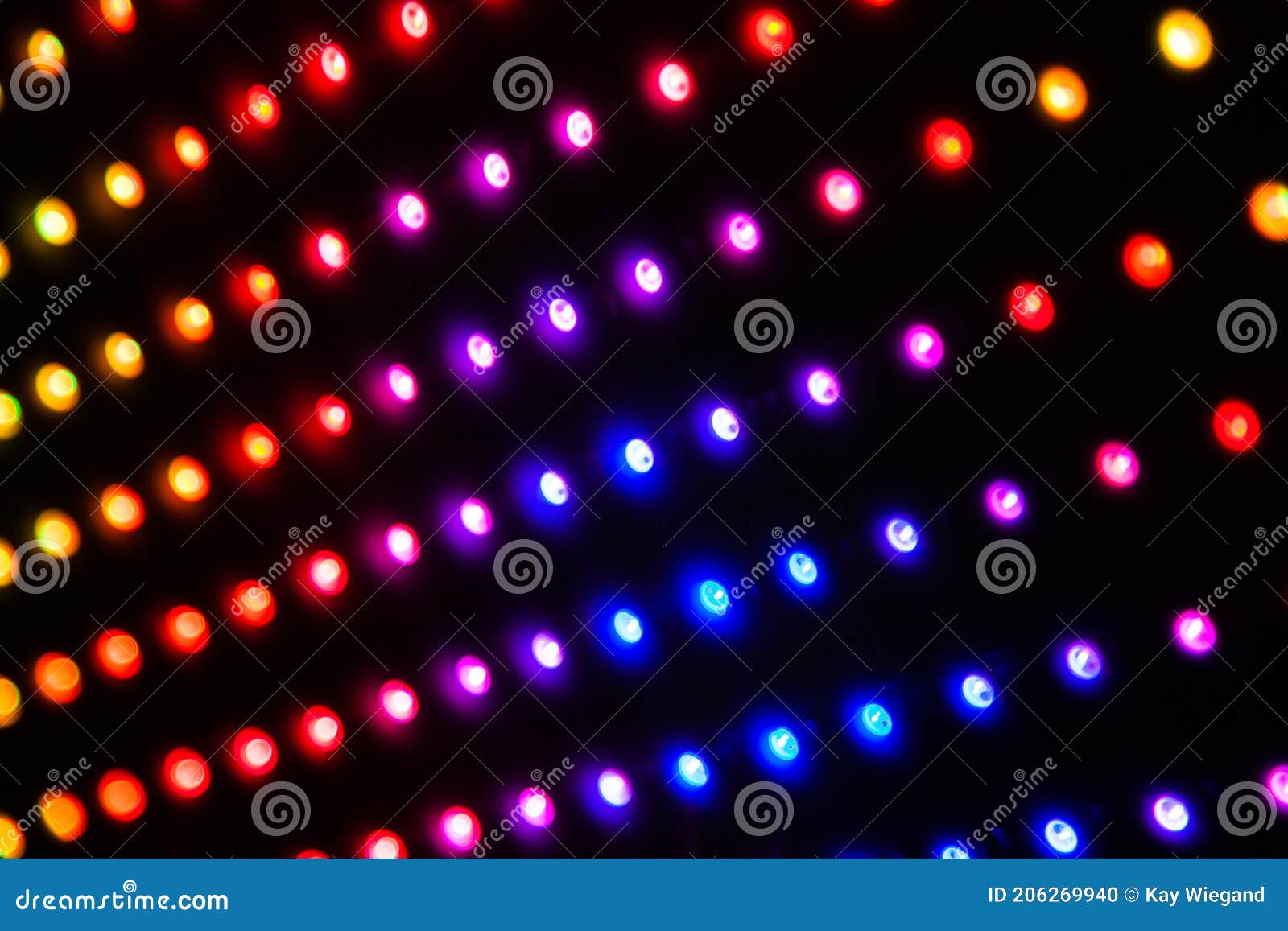 Colourful Lights on Black Background. RGB LED Strips, LED Matrix of ...