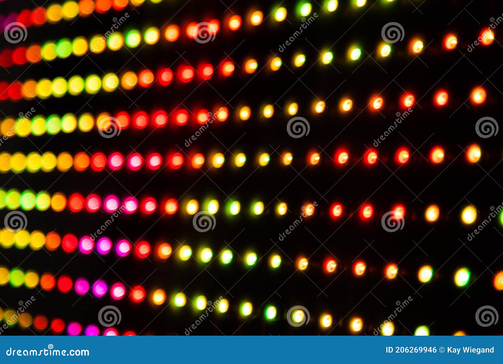 Colourful Lights on Black Background. RGB LED Strips, LED Matrix of ...