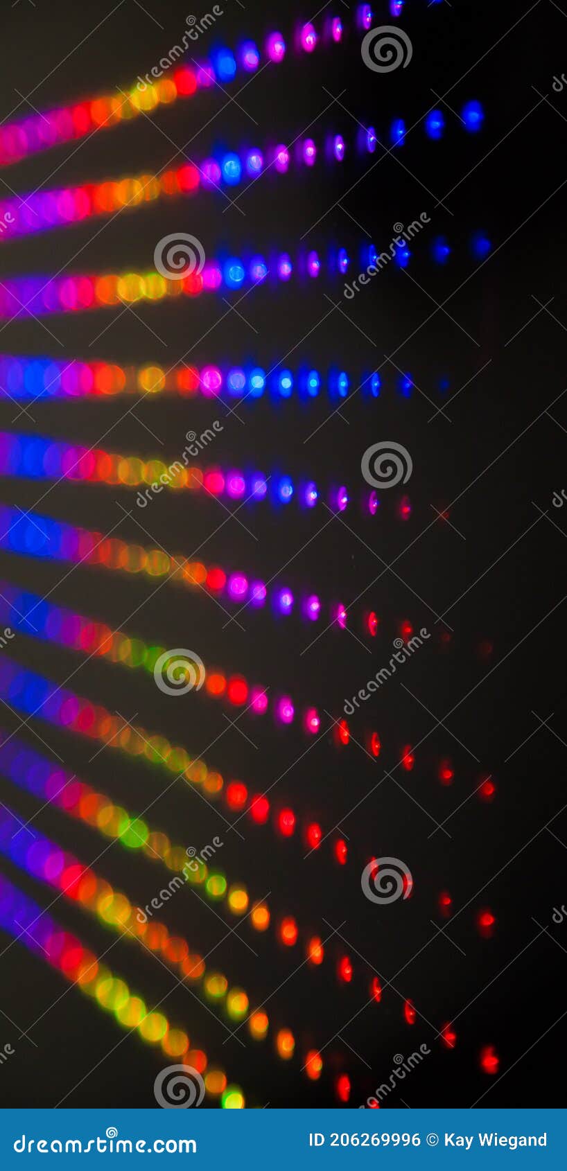 Colourful Lights on Black Background. RGB LED Strips, LED Matrix of ...
