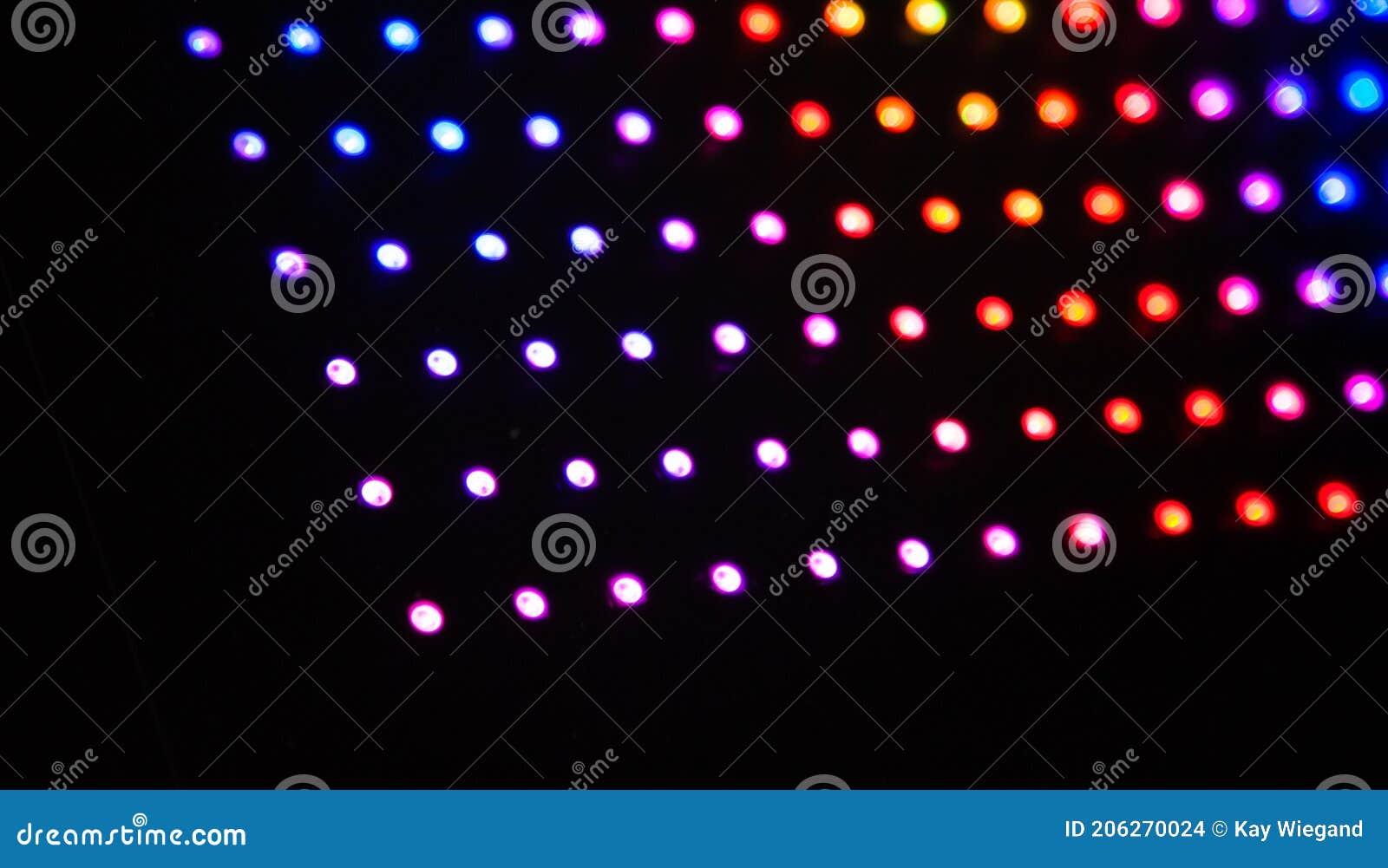 Colourful Lights on Black Background. RGB LED Strips, LED Matrix of ...