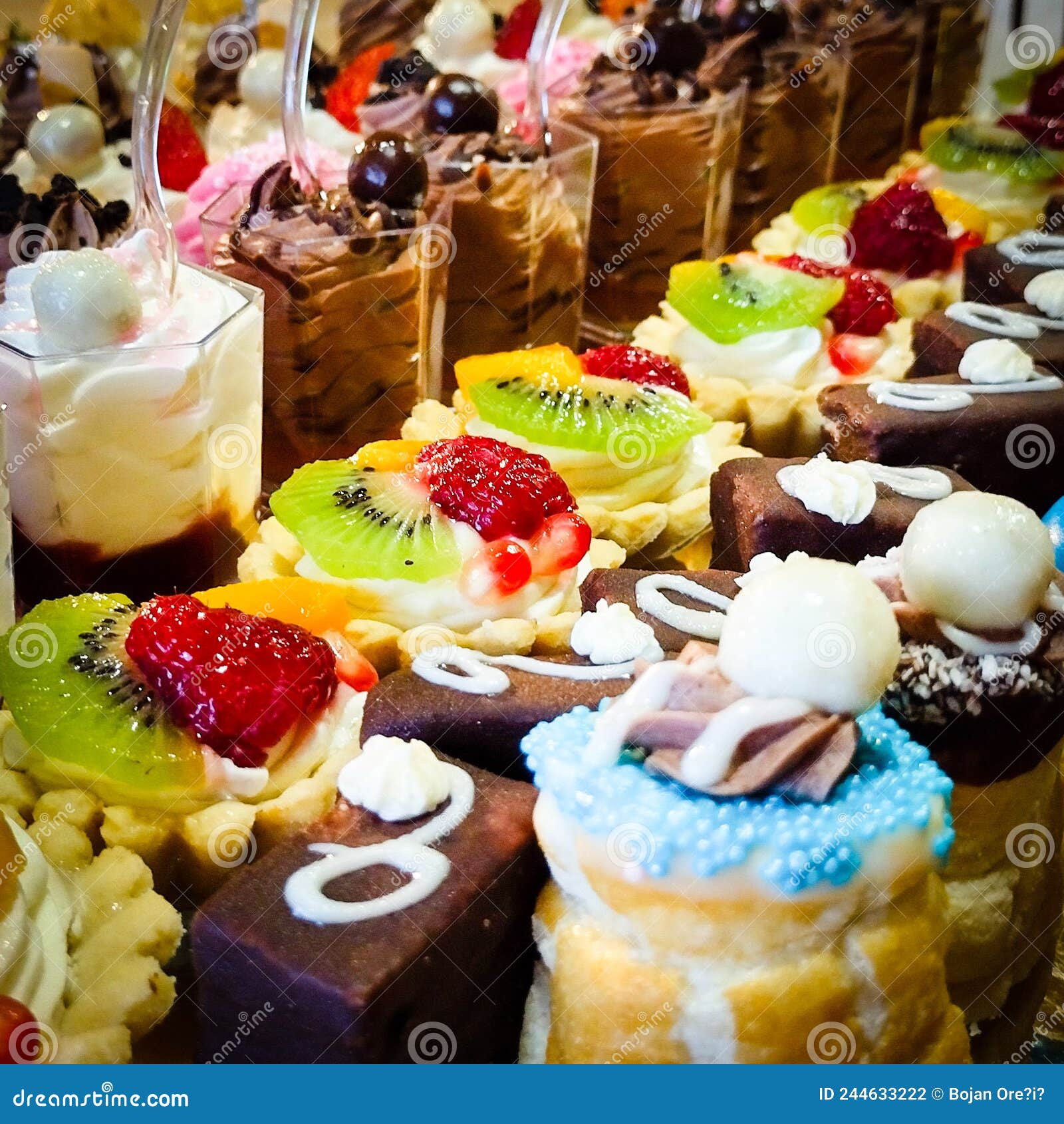 Colourful little sweets stock photo. Image of breakfast - 244633222