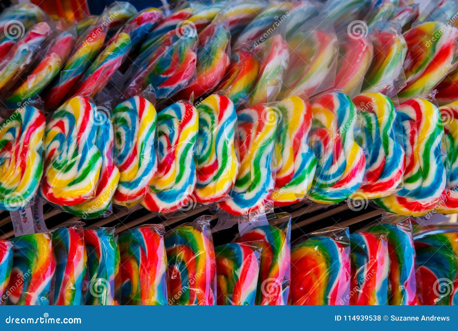 Colourful Lollipops in Rows Stock Photo - Image of stick, lollipops ...