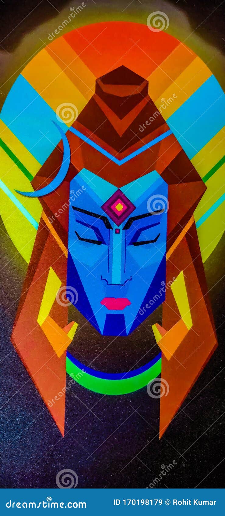 Colourful Lord mahadev stock image. Image of mahadev - 170198179