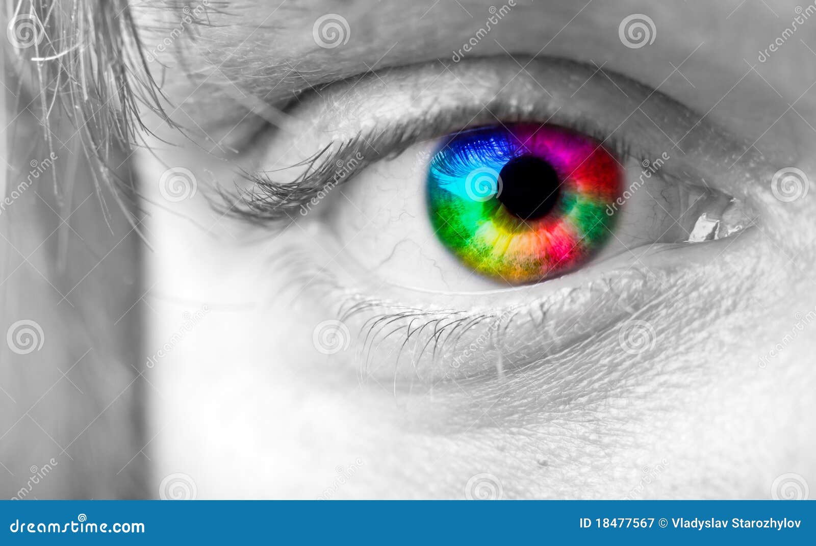 Colourful man s Eye stock image. Image of colored, mascara - 18477567