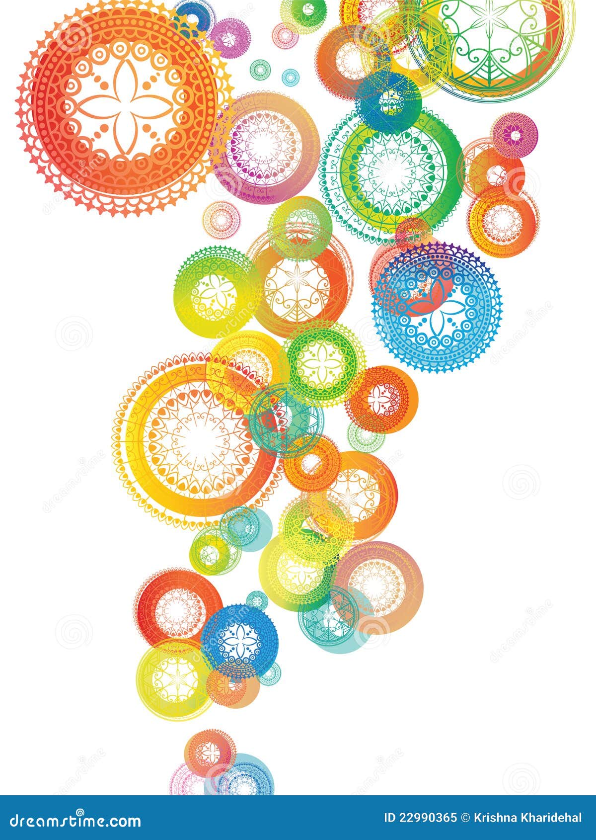 Colourful Mandala Background Stock Vector - Illustration of decor, asia ...