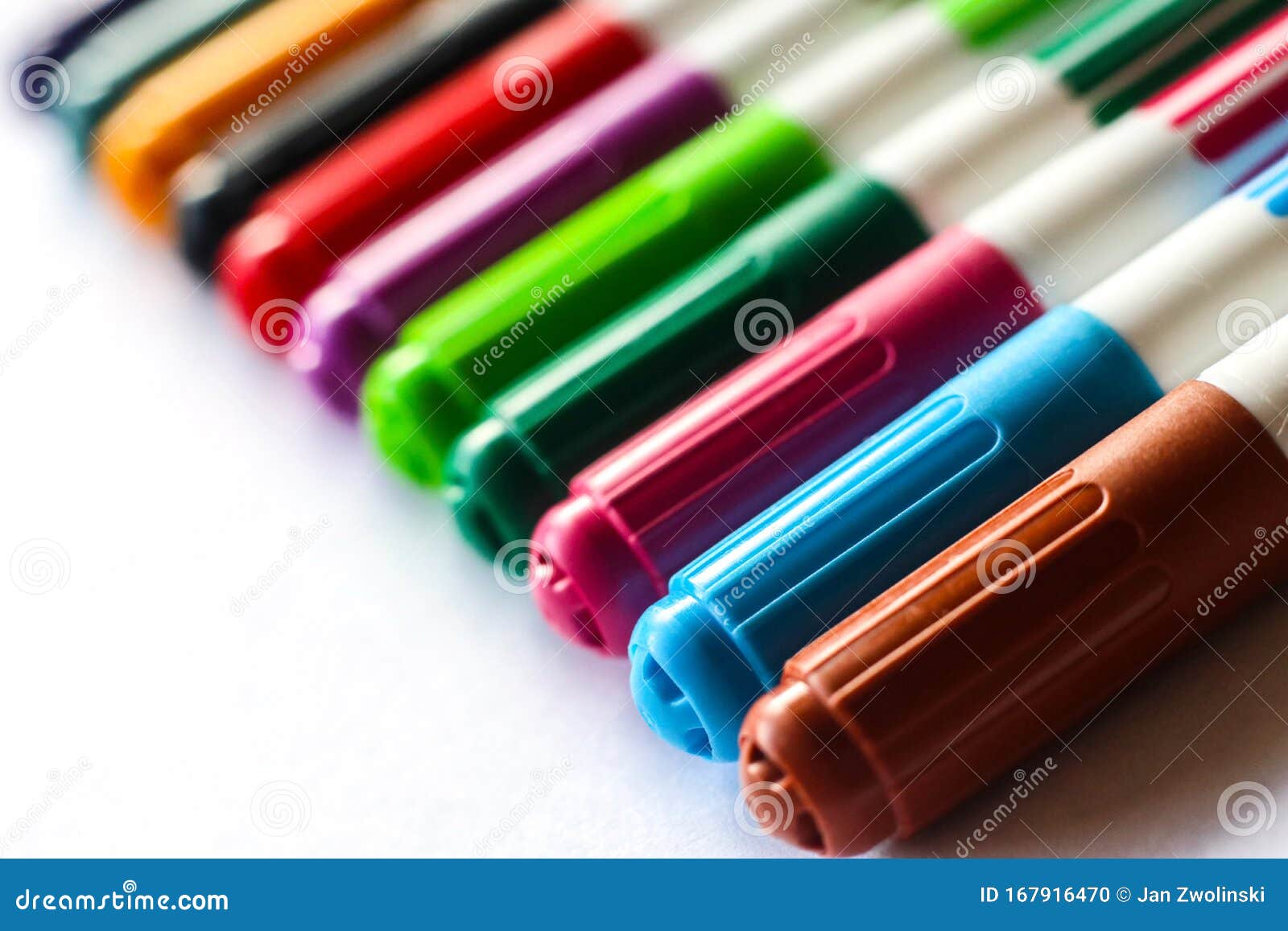 Colourful marker pens stock photo. Image of colour, arrangement - 167916470