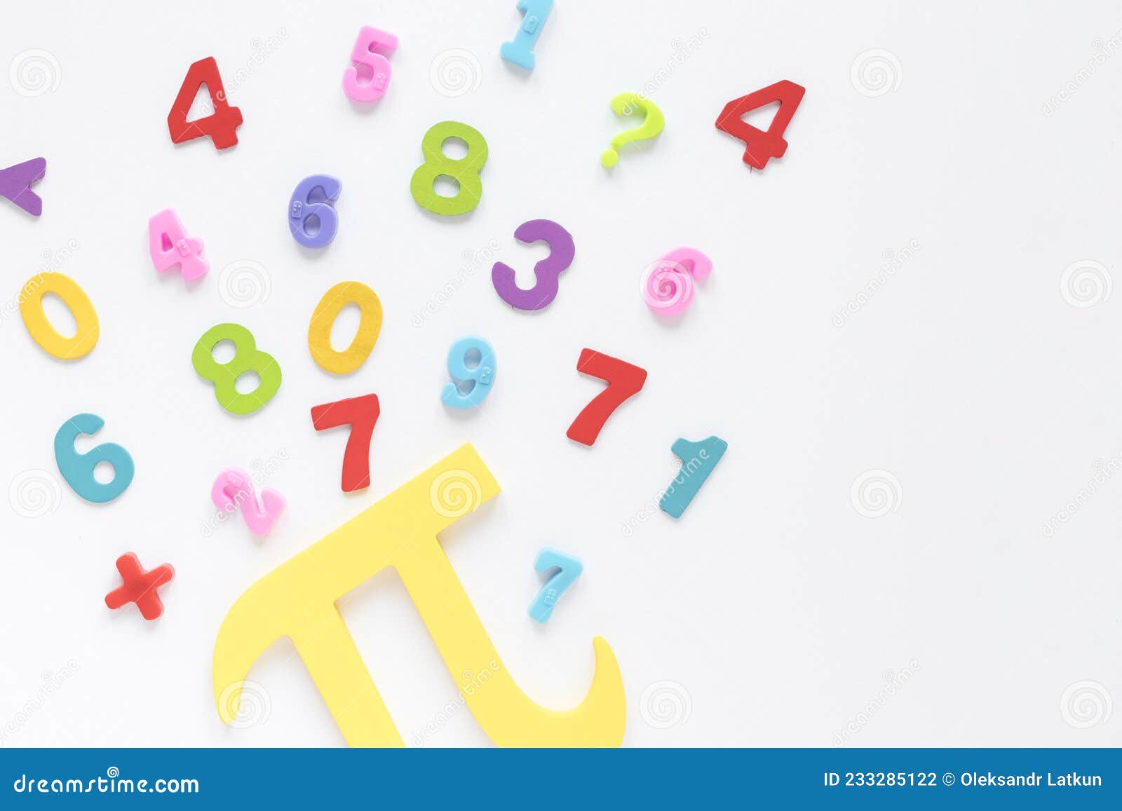 Colourful Math Numbers Pi Symbol. High Quality Photo Stock Photo ...