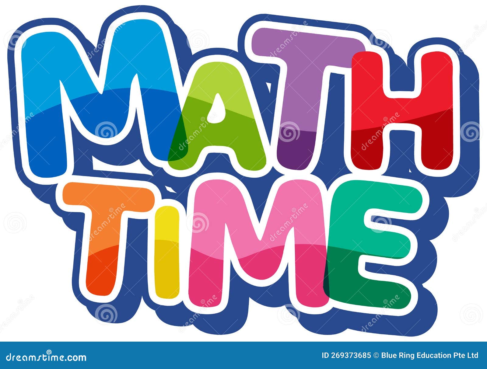 Colourful Mathematic Banner Isolated Stock Illustration - Illustration ...