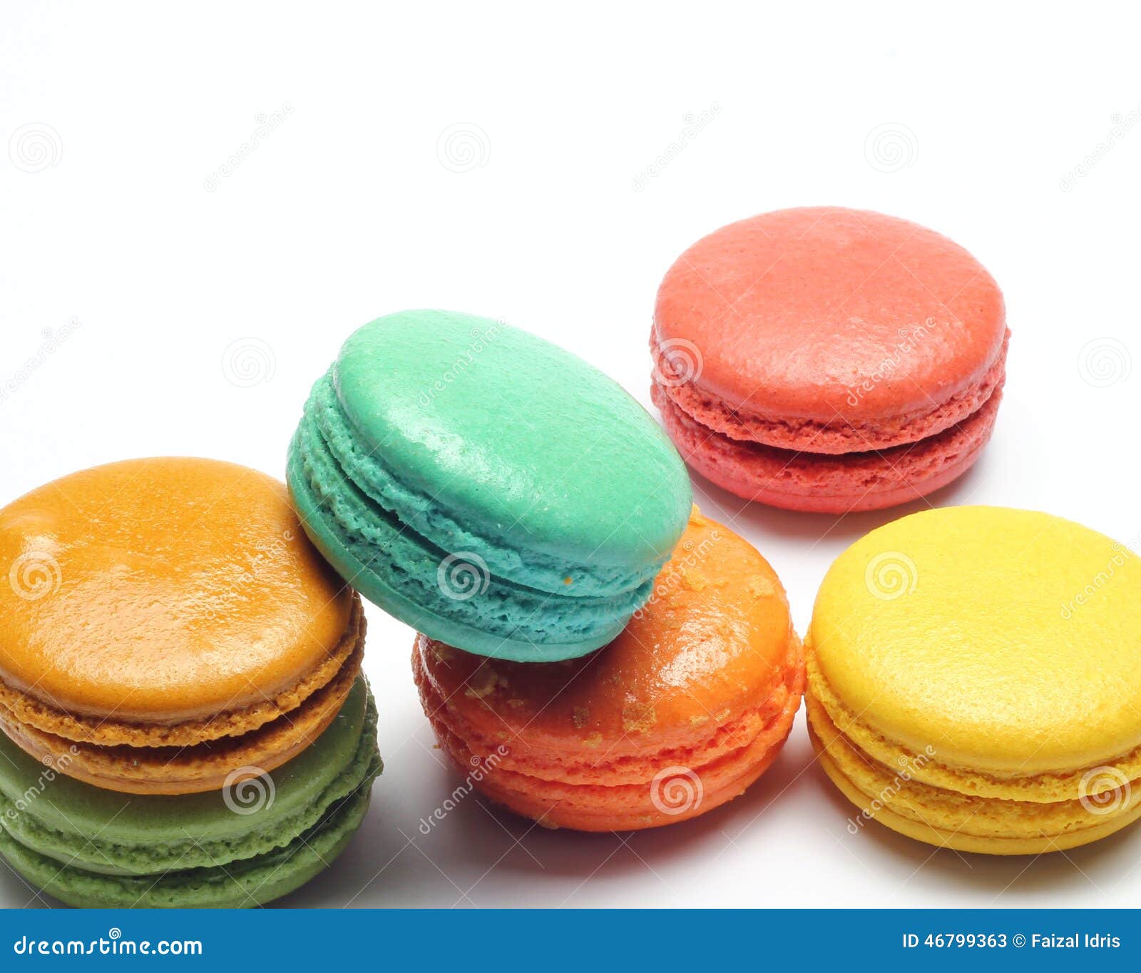 Colourful Meringue Italian Macaroons Stock Image - Image of almond ...