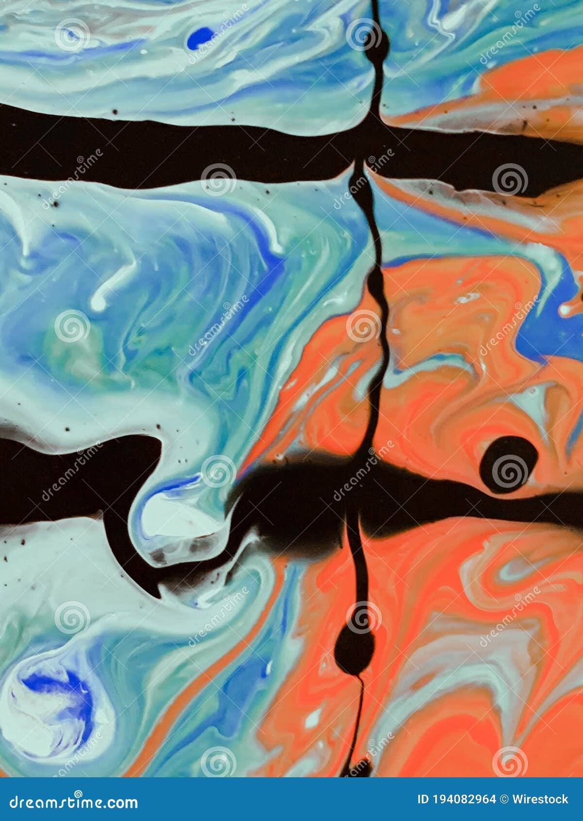 Colourful and Messy Paint Splattered on the Paper Stock Photo - Image ...