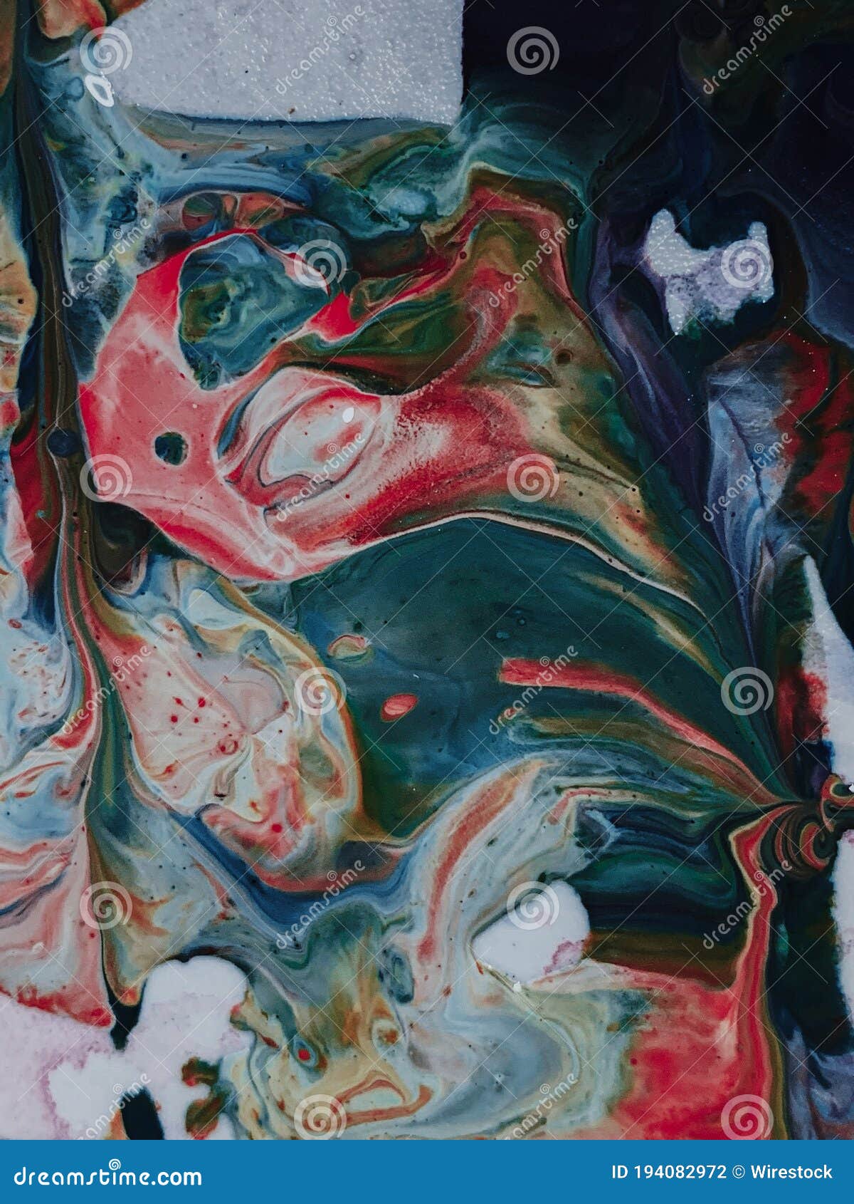 Colourful and Messy Paint Splattered on the Paper Stock Photo - Image ...