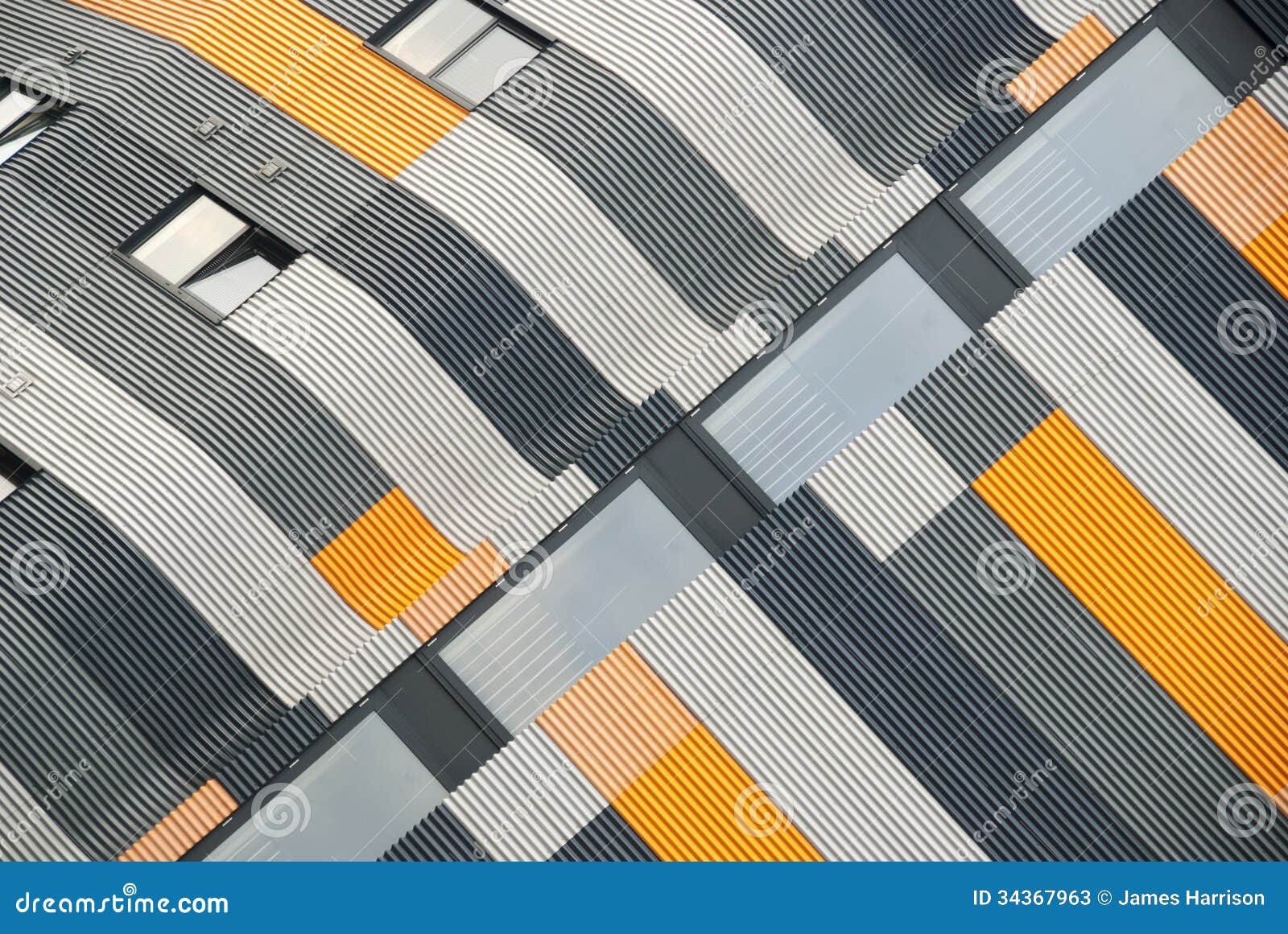 Colourful Metal Clad Modern Building Stock Image - Image of home ...