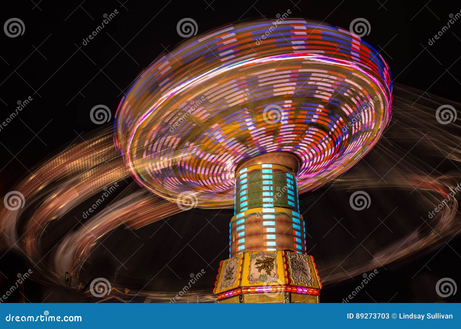 Colourful midway swing stock image. Image of swing, entertainment ...