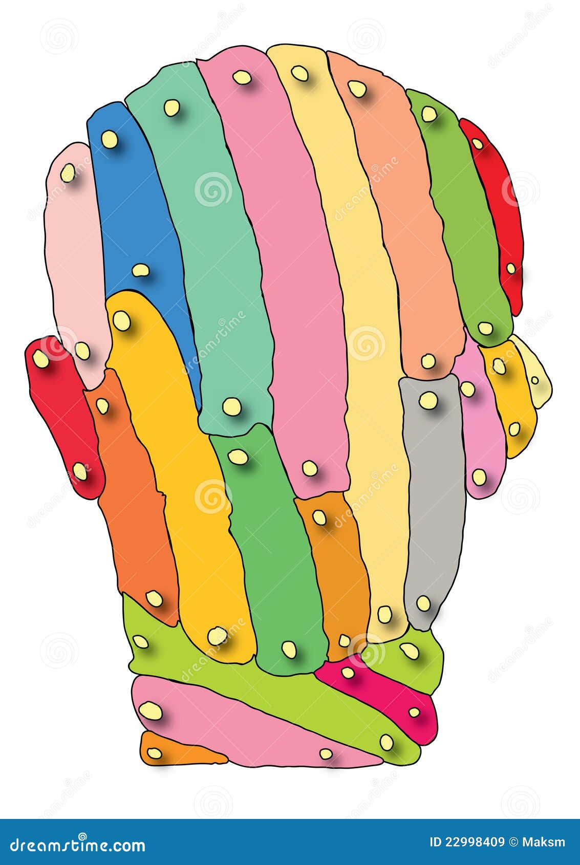 Colourful mind stock vector. Illustration of health, portrait - 22998409
