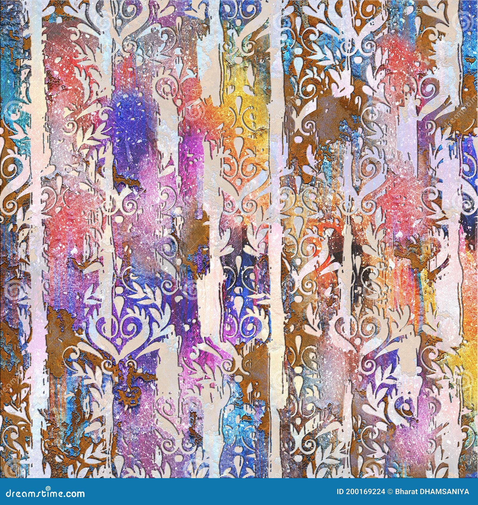 Colourful Mixed Pattern Texture Background Wallpaper Mix Grunge Stock ...