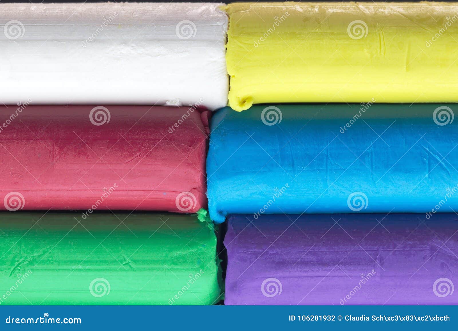 Colourful Modelling Clay, Stack of Colored Dough Stock Photo - Image of ...