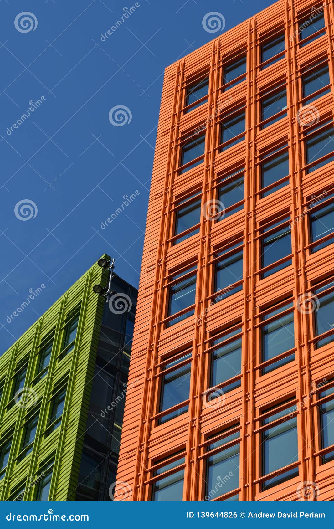 Colourful Modern Architecture Stock Photo - Image of green, facade ...