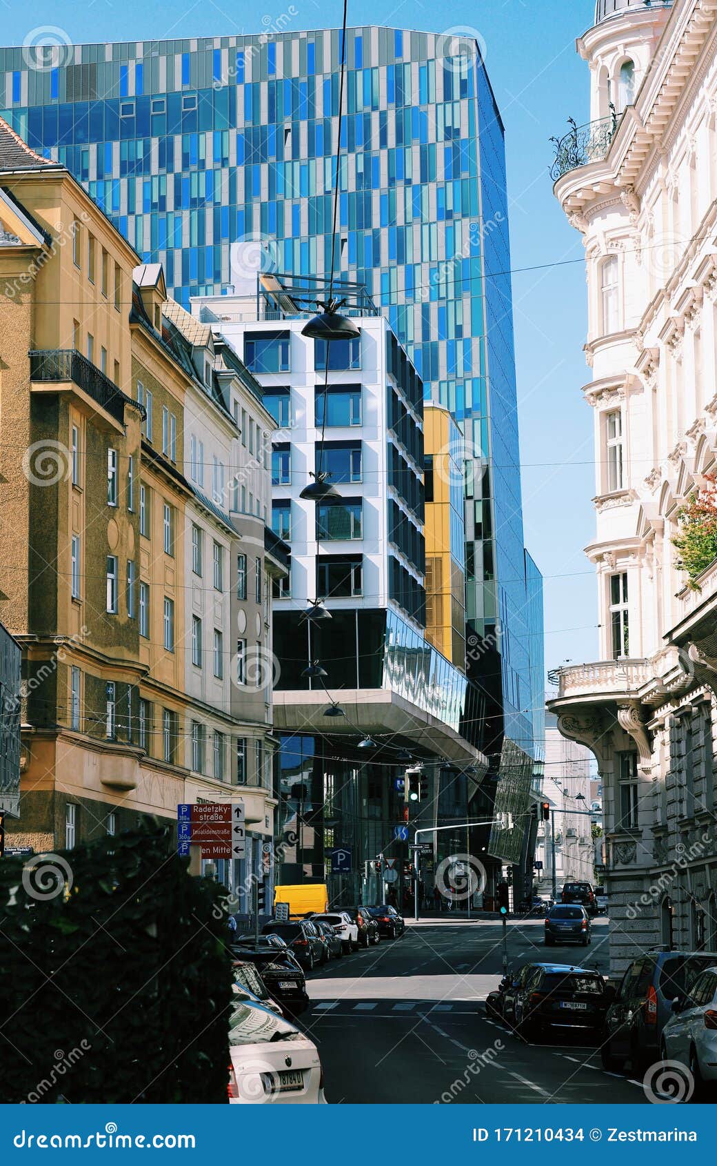 Colourful Modern View of the Vienna Streets Editorial Stock Image ...