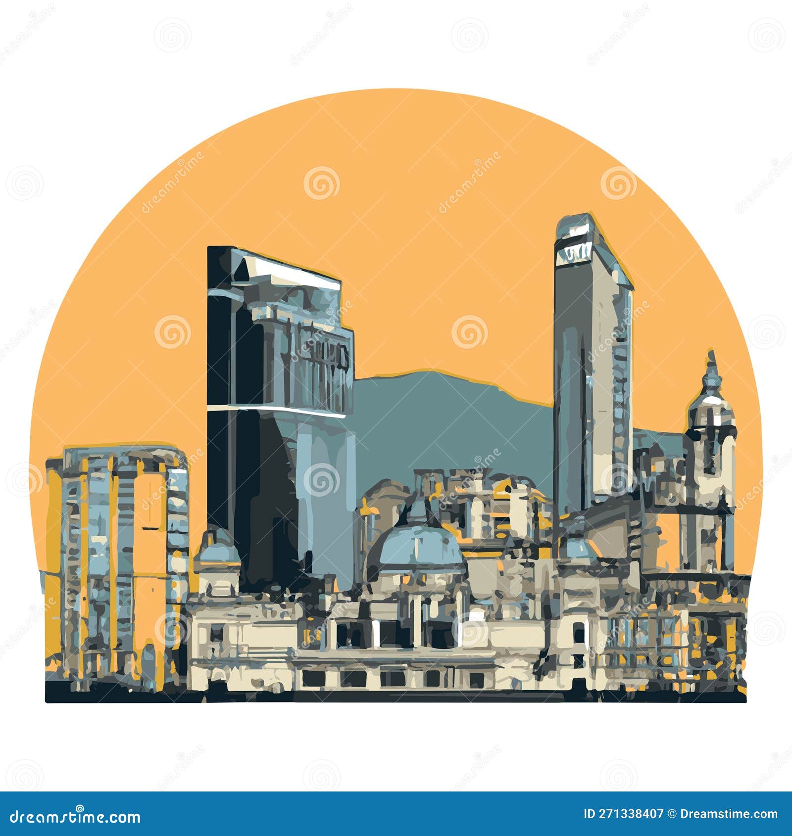 Monaco Skyline Vector Big City Buildings Line | CartoonDealer.com ...