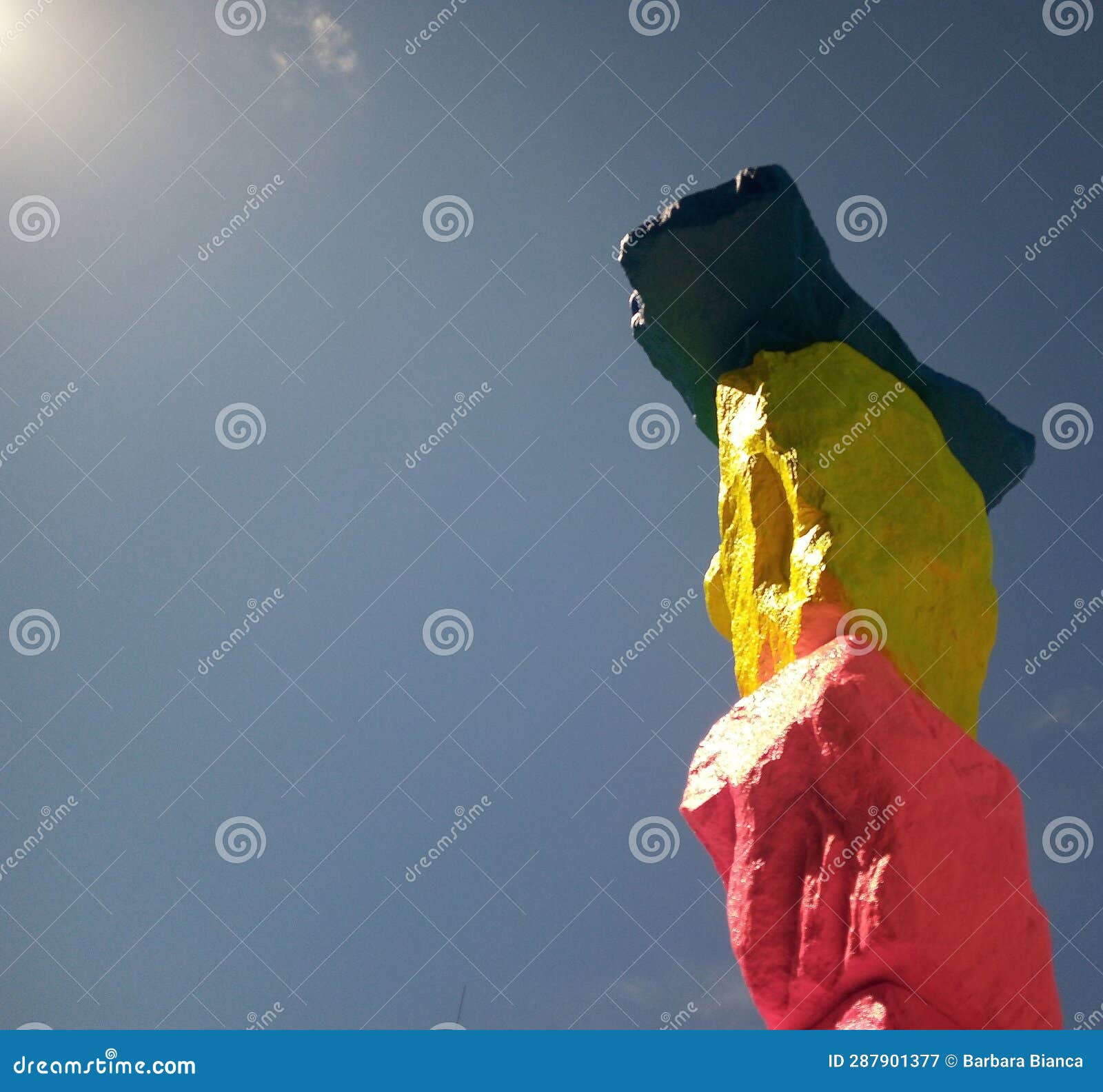 Colourful Monument in Albert Dock, Liverpool City Centre Stock ...