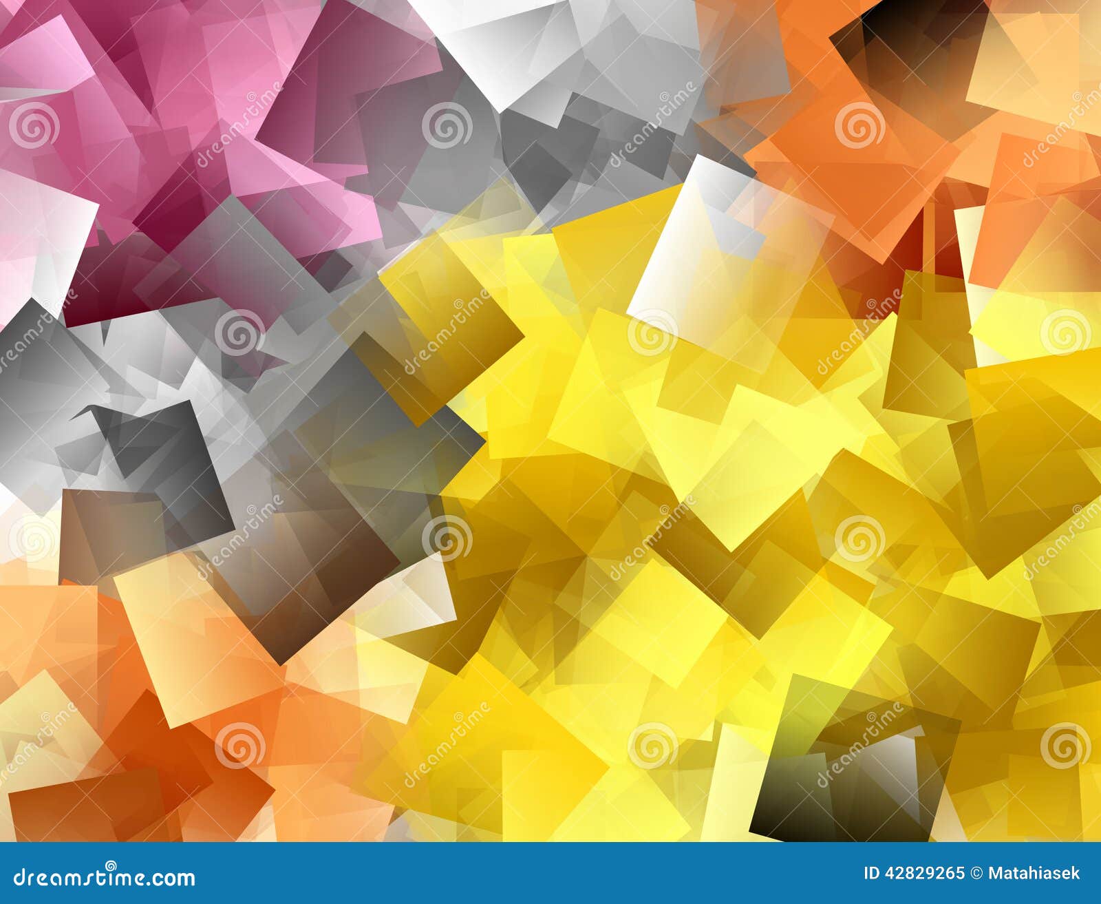 Colourful Mosaic Background in Red, Yellow and Grey Stock Illustration ...