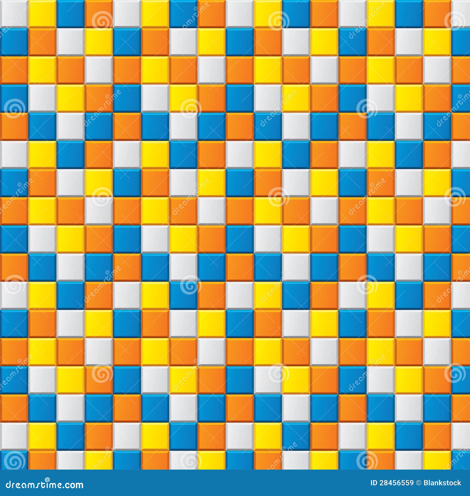 Colourful Mosaic with Four Colored Squares Stock Vector - Illustration ...