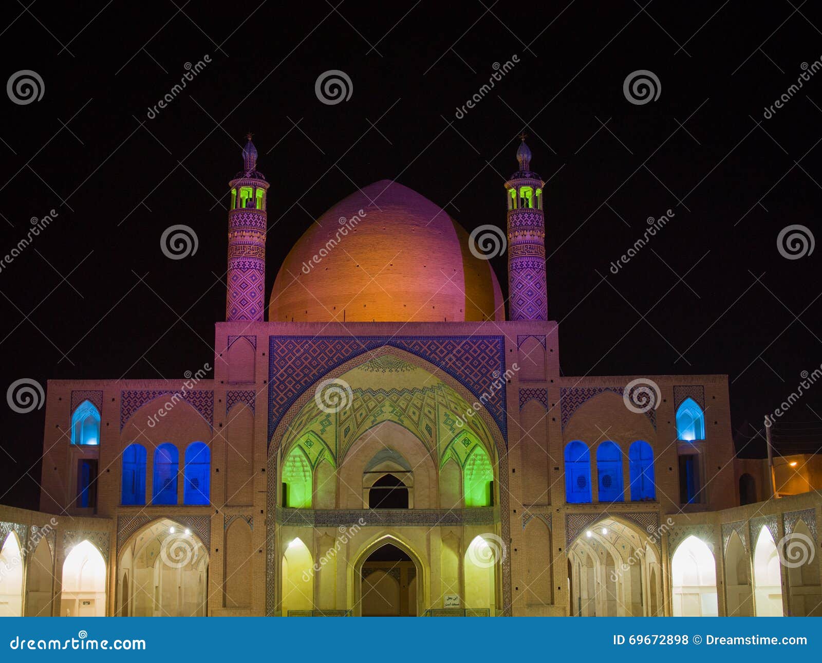 Colourful Mosque stock photo. Image of religion, travel - 69672898