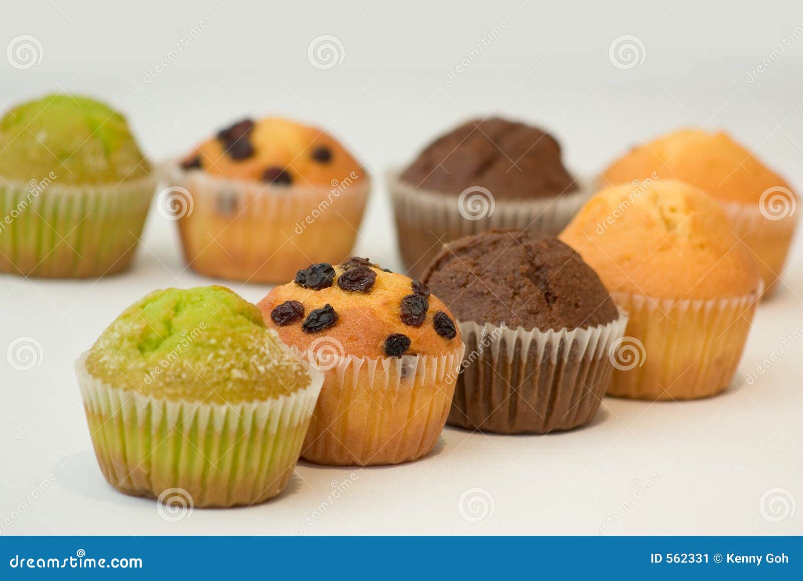 Colourful Muffins stock image. Image of salt, sugar, puffy - 562331