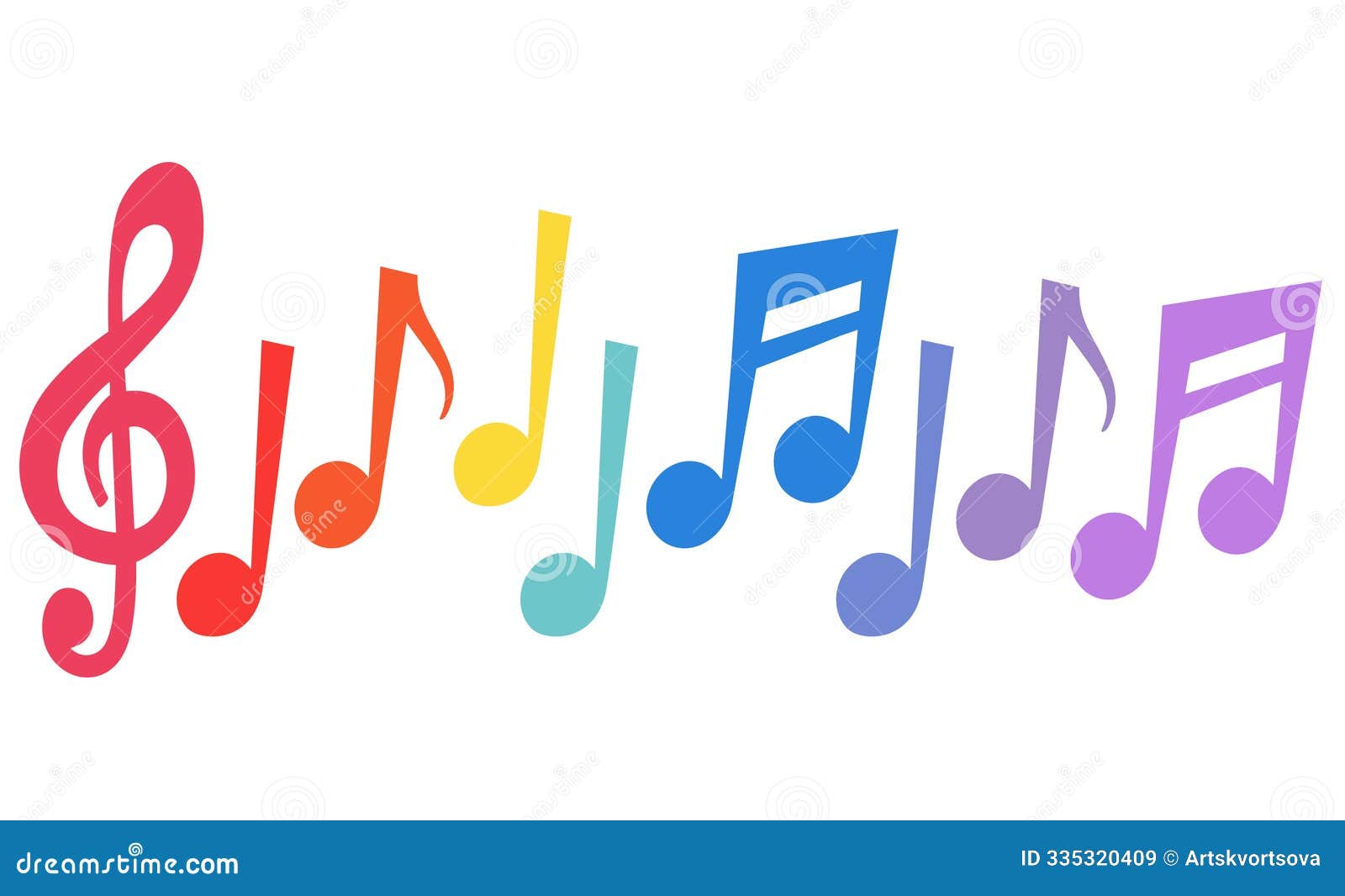 Colourful Music Notes Tree Royalty-Free Stock Photo | CartoonDealer.com ...