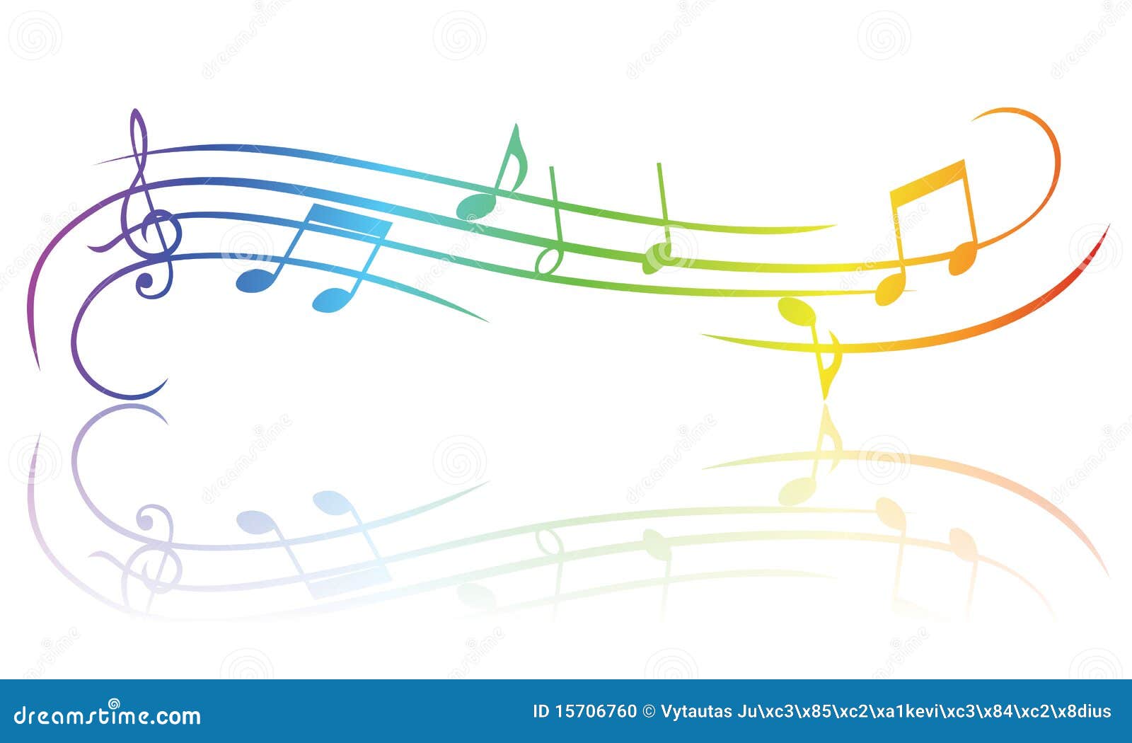 Colourful music theme stock vector. Illustration of rainbow - 15706760