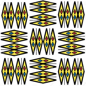 Colourfull Ndebele Design Pattern Backgrounds Stock Illustration ...