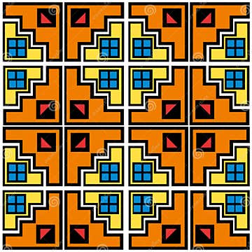 Colourfull Ndebele Design Pattern Backgrounds Stock Vector ...