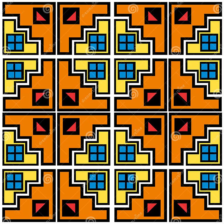 Colourfull Ndebele Design Pattern Backgrounds Stock Vector ...