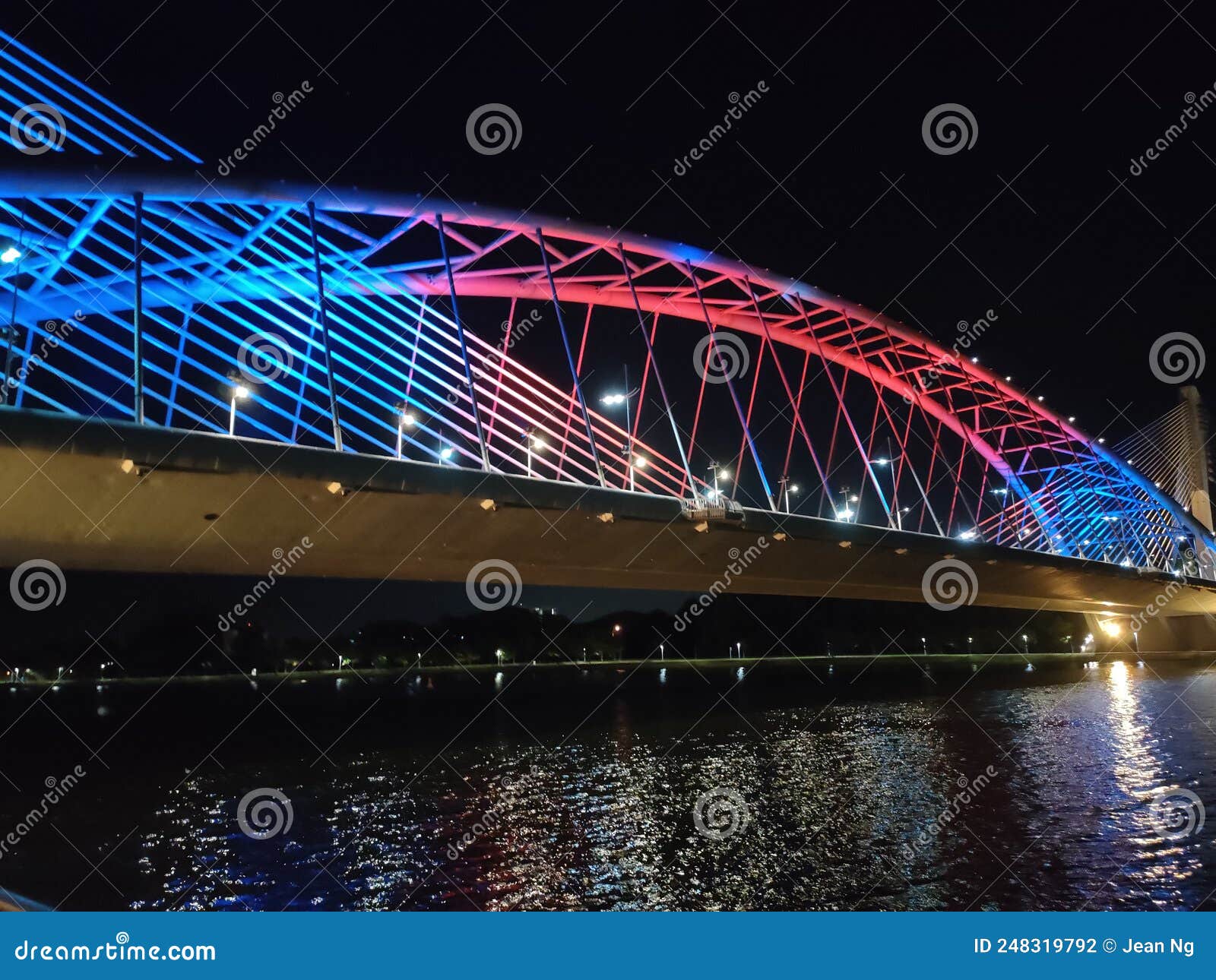 Colourful Night View Bridge Stock Photo - Image of bridge, night: 248319792