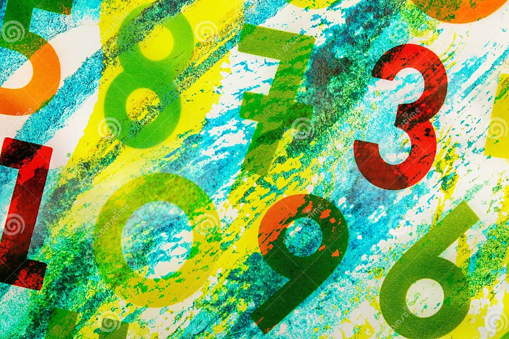 Colourful Numbers As Background Stock Illustration - Illustration of ...