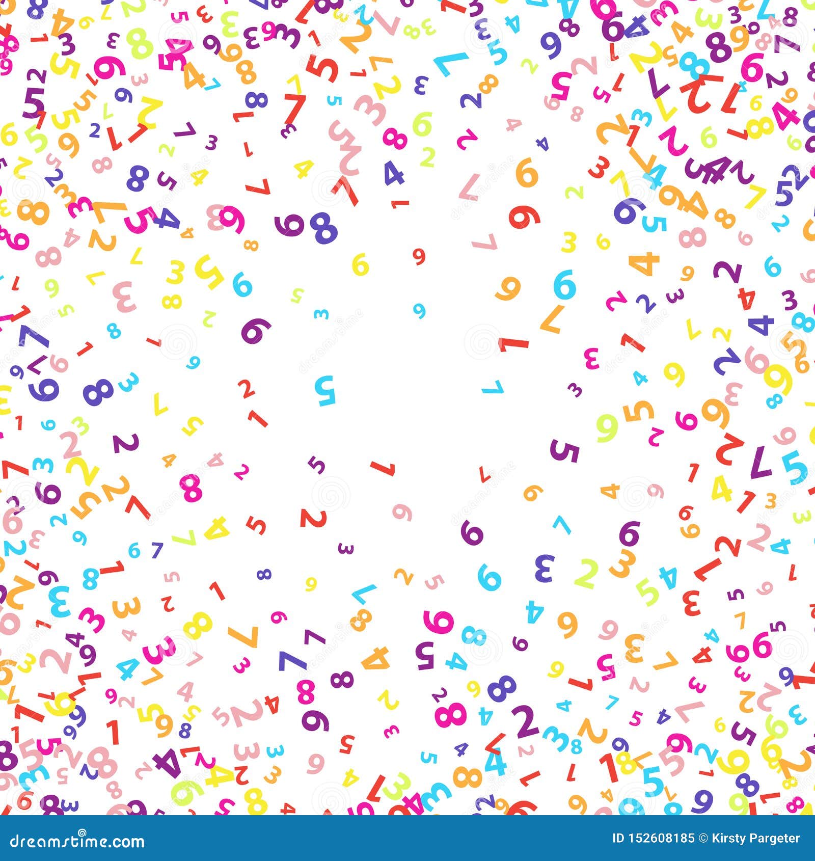 Colourful Numbers Background Stock Vector - Illustration of background ...