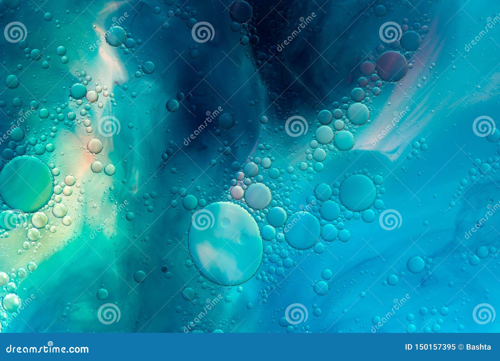Colourful Oil Ink Bubbles and Drops. Abstract Template Mixed Texture ...