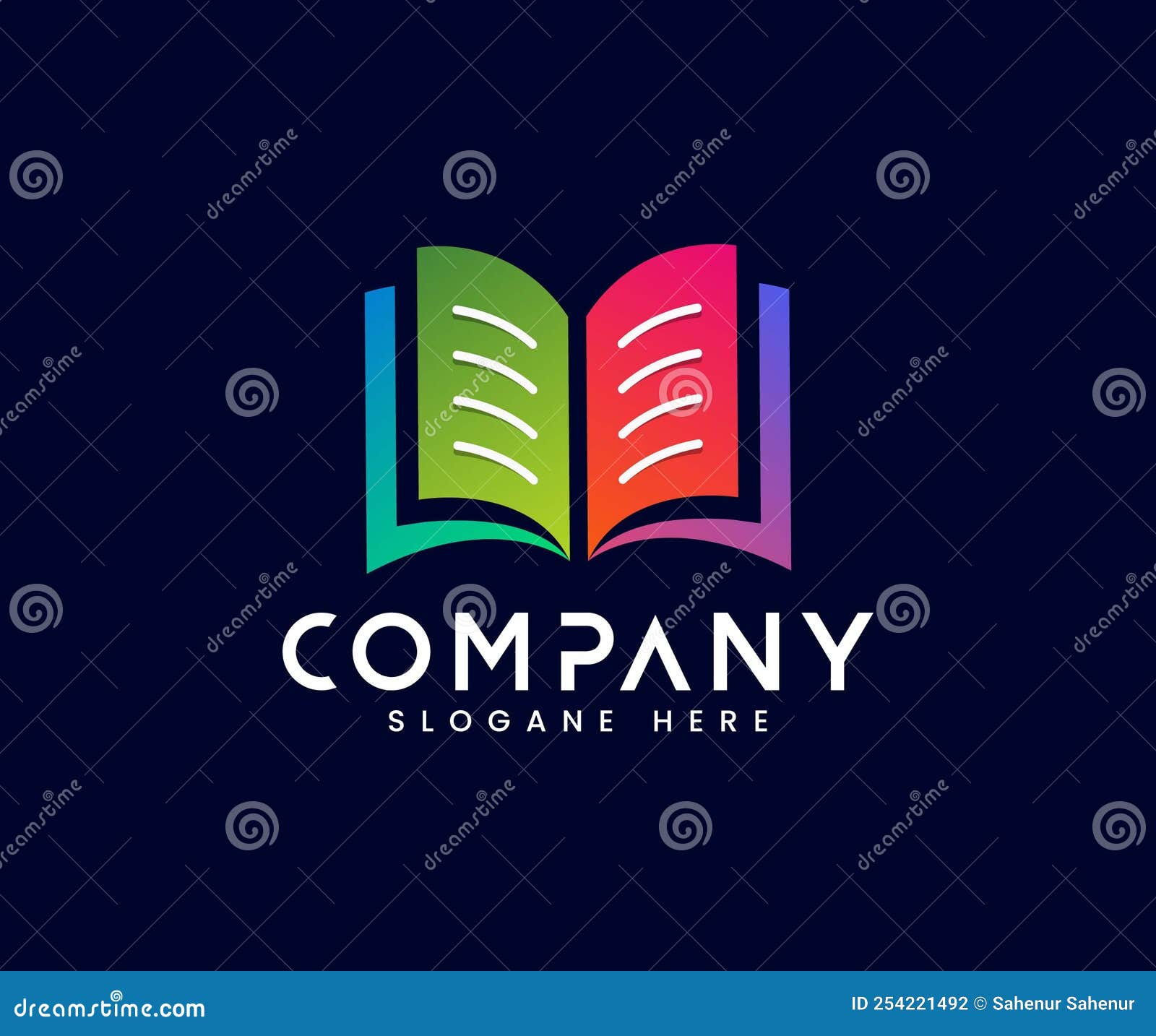 Colourful Open Book Logo Designs Education Logo Designs Concept Stock ...