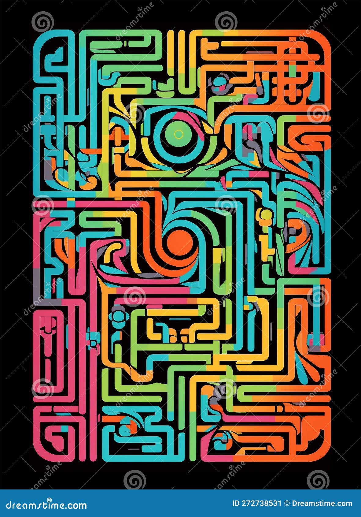 Colourful Labyrinth For Kids On Yellow Background, Help Dino Mummy Find ...