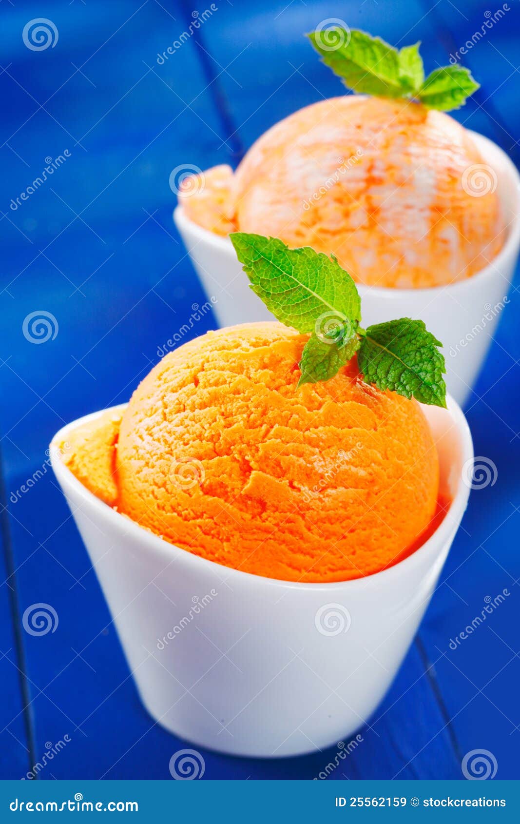 Colourful orange icecream stock image. Image of closeup - 25562159