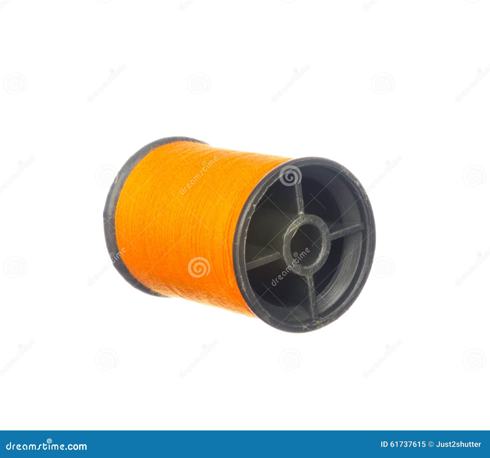 Colourful Orange Thread Isolated on White Stock Image - Image of fabric ...