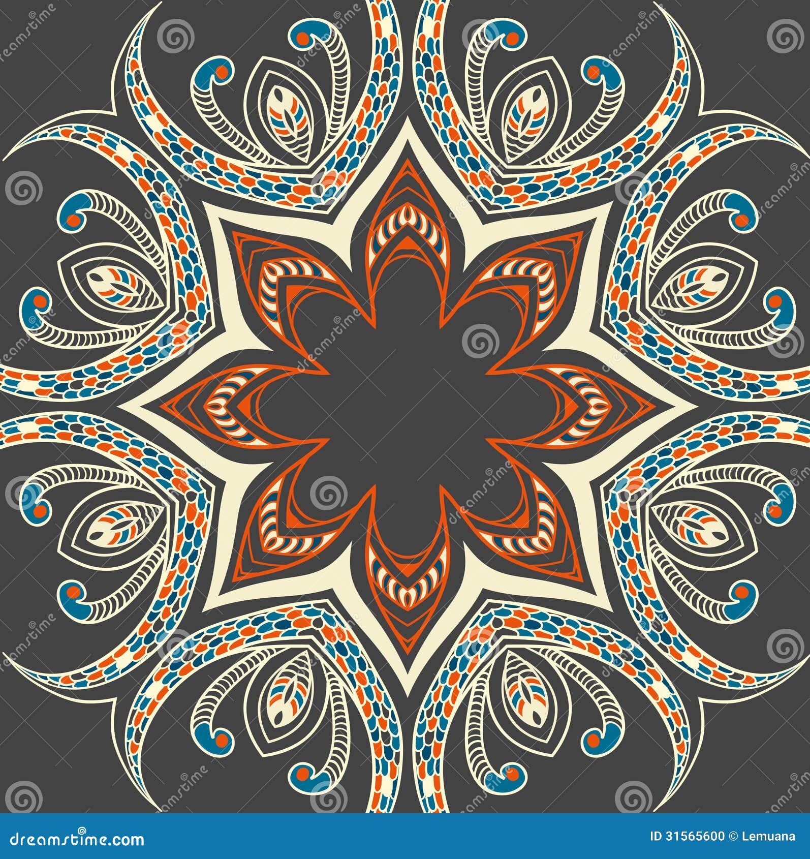Colourful Ornamental Background Stock Vector - Illustration of card ...