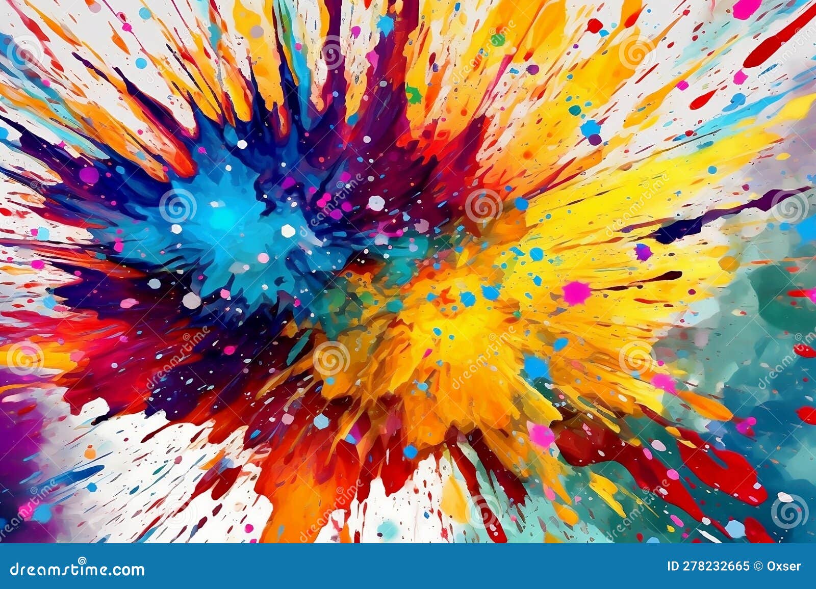 Colourful Paint Splatter Background Design Stock Illustration ...
