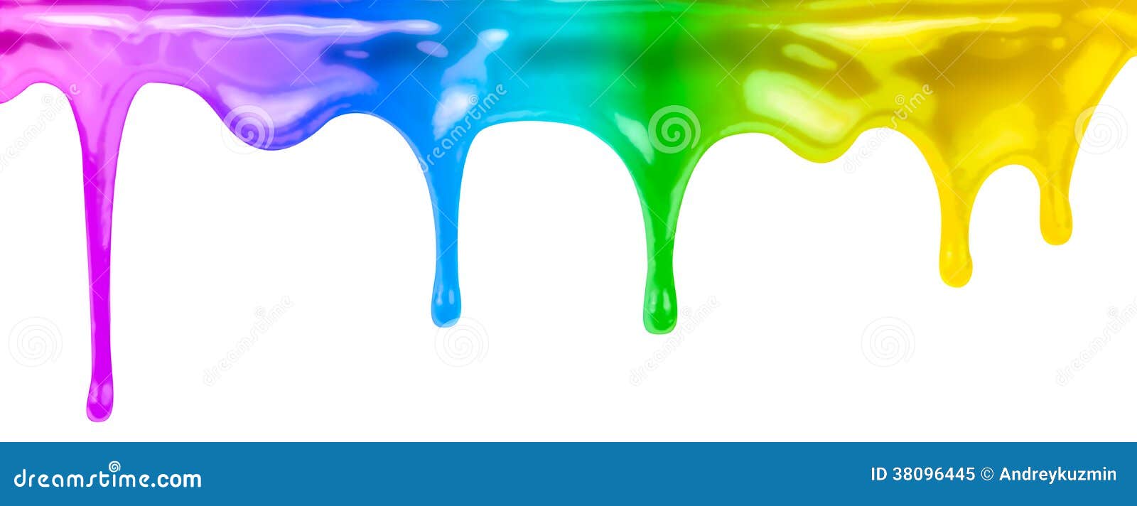 Colourful Paints Dripping Isolated Stock Image - Image of multicolored ...