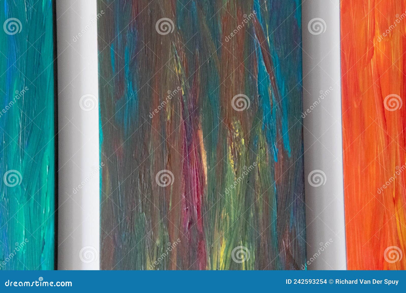 Colourful Panels Mounted on a Wall Stock Photo - Image of book ...